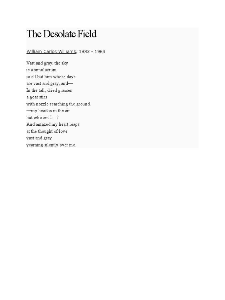 The Desolate Field | PDF