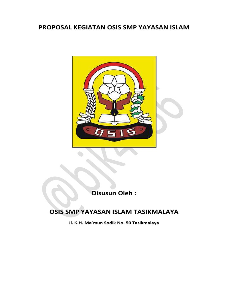 Proposal Kegiatan OSIS SMP Yayasan Islam | PDF
