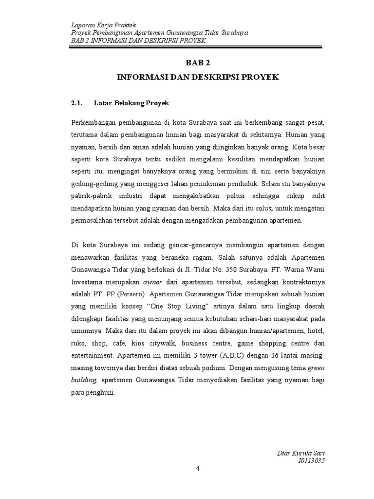 Deskripsi Proyek Apartemen Surabaya | PDF | Griya & Taman | Seni