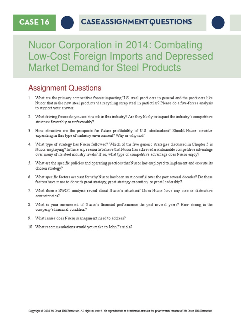 Nucor Corporation Case16 | PDF