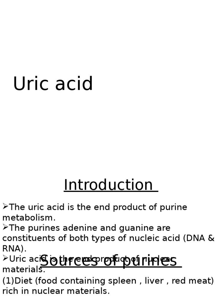 Uric Acid | PDF | Biochemistry | Chemistry