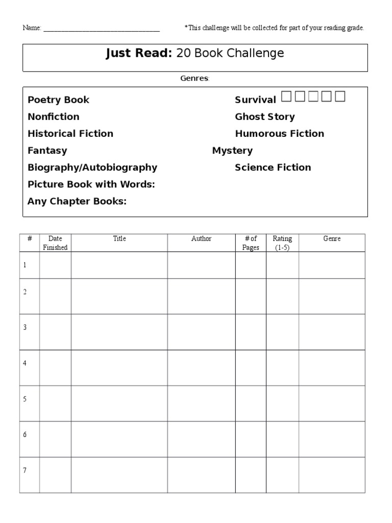 20 Book Challenge | PDF