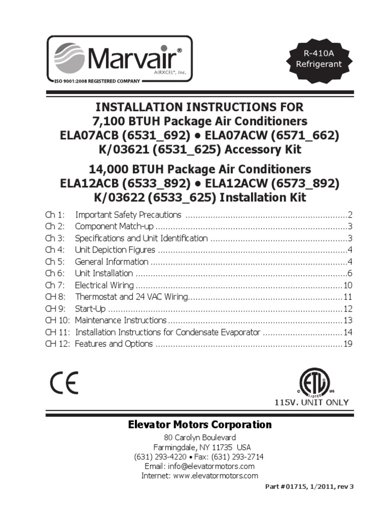 LiftAire I and II Installation Manual 02-15-2013 | PDF | Duct (Flow ...