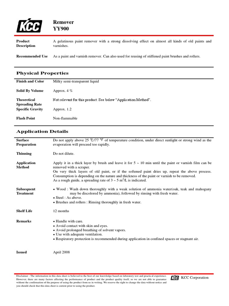 KCC DataSheet YY900 (ENG) | PDF