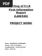 First Information Report Format | PDF | Crimes | Crime & Violence