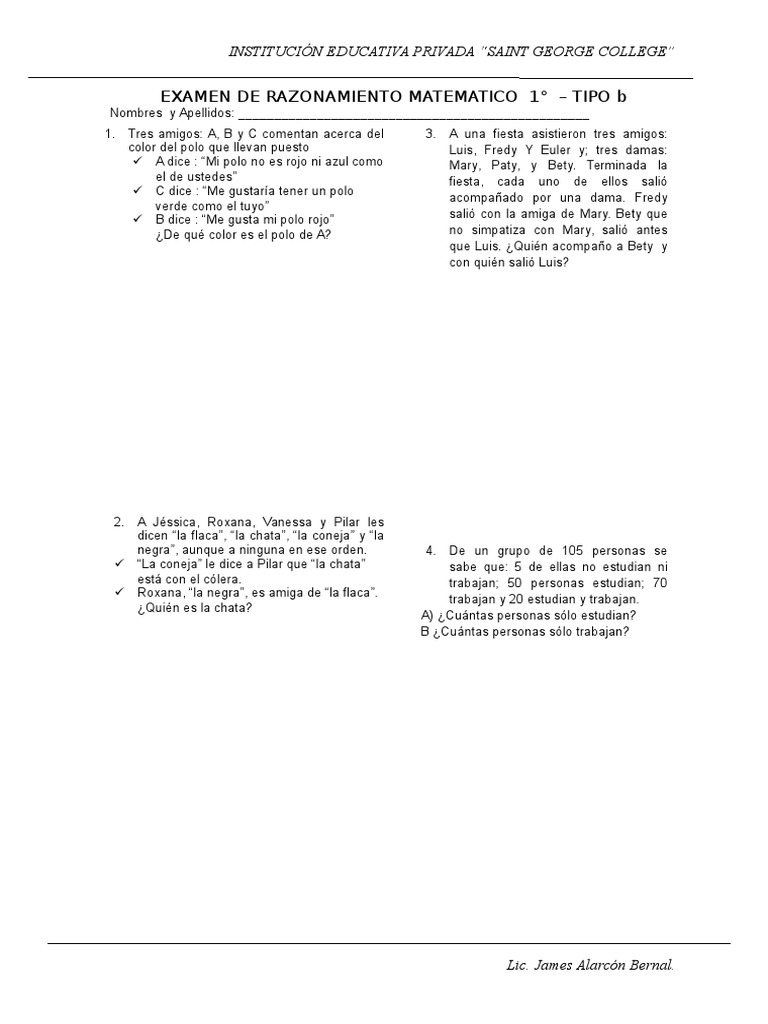 Examen RM 1 - Vi | PDF