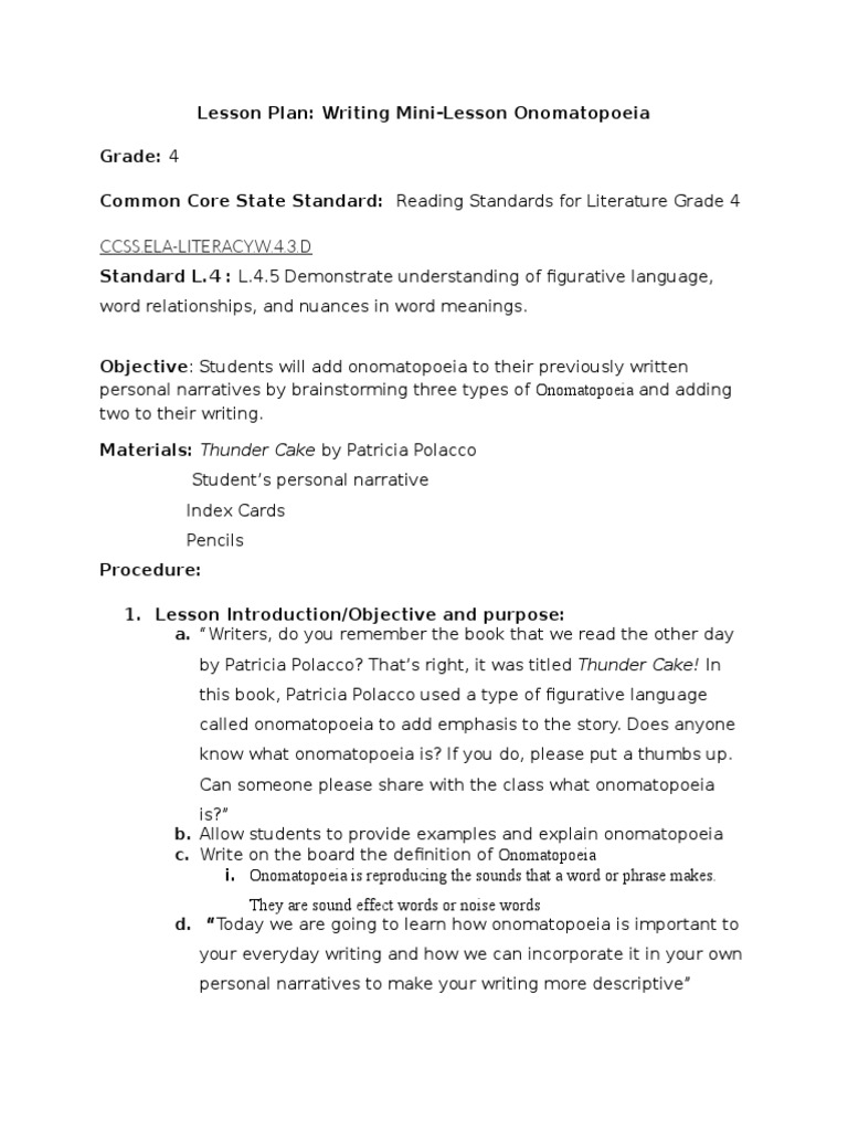 Ccss Ela-Literacy W 4 3 D | PDF | Narrative | Lesson Plan