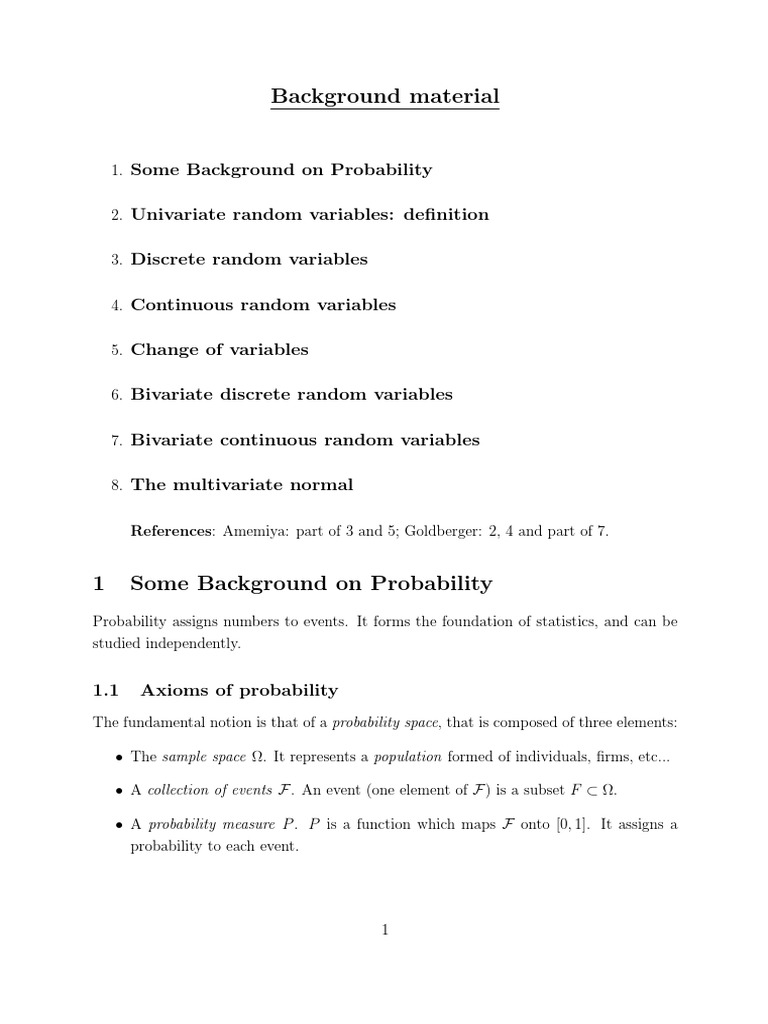 Probability Basics | PDF | Probability Distribution | Random Variable