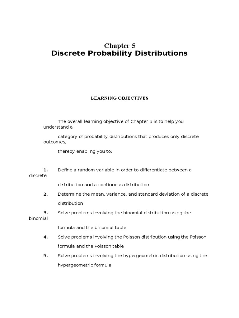 Discrete Probability Distributions Explained | PDF | Career & Growth ...