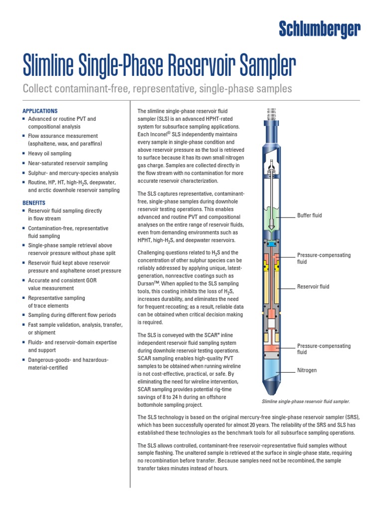 Slimline Single-Phase Reservoir Sampler | PDF | Sampling (Statistics ...