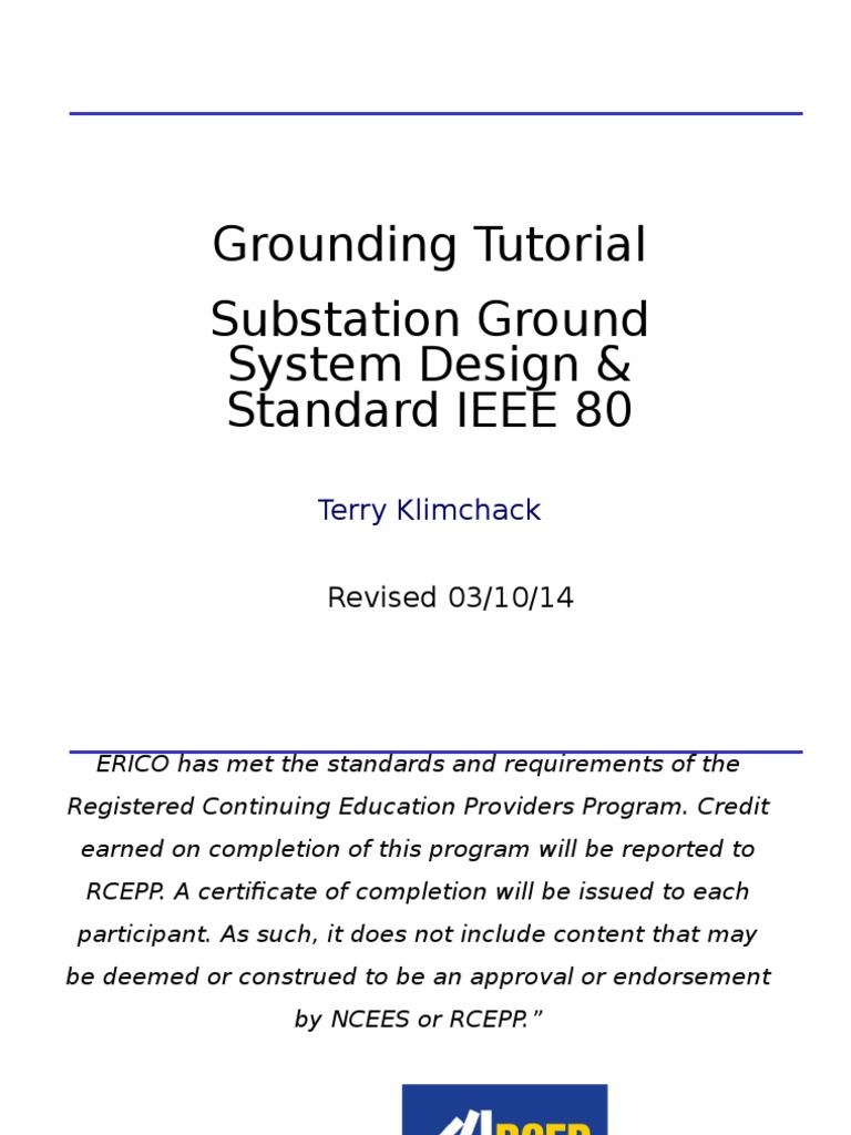 Ieee 80 Grounding Design System | PDF