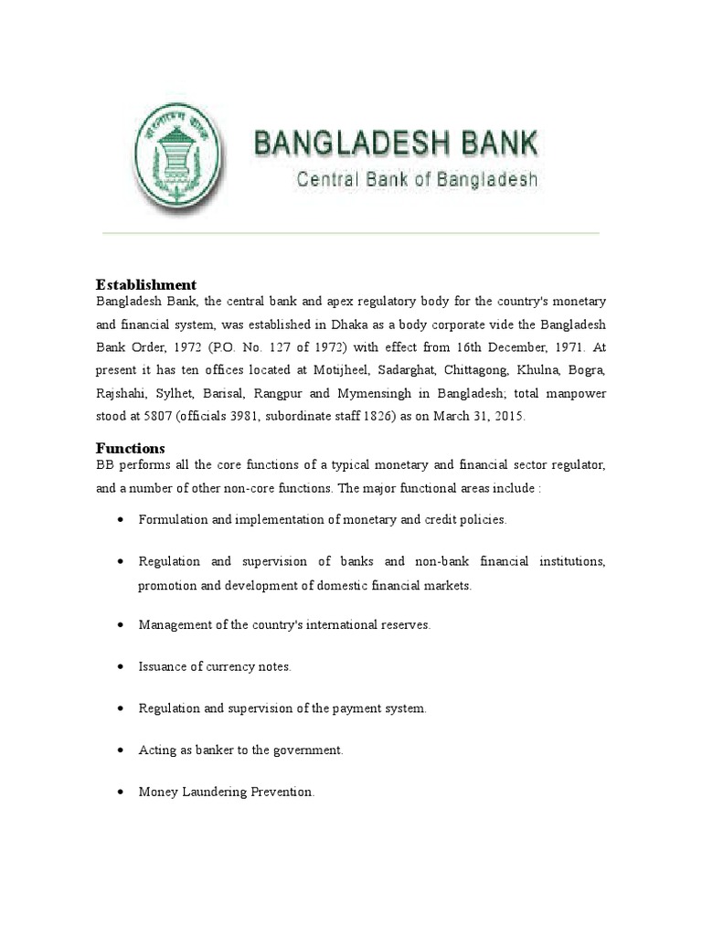 Bangladesh Bank | Download Free PDF | Deposit Insurance | Securities ...