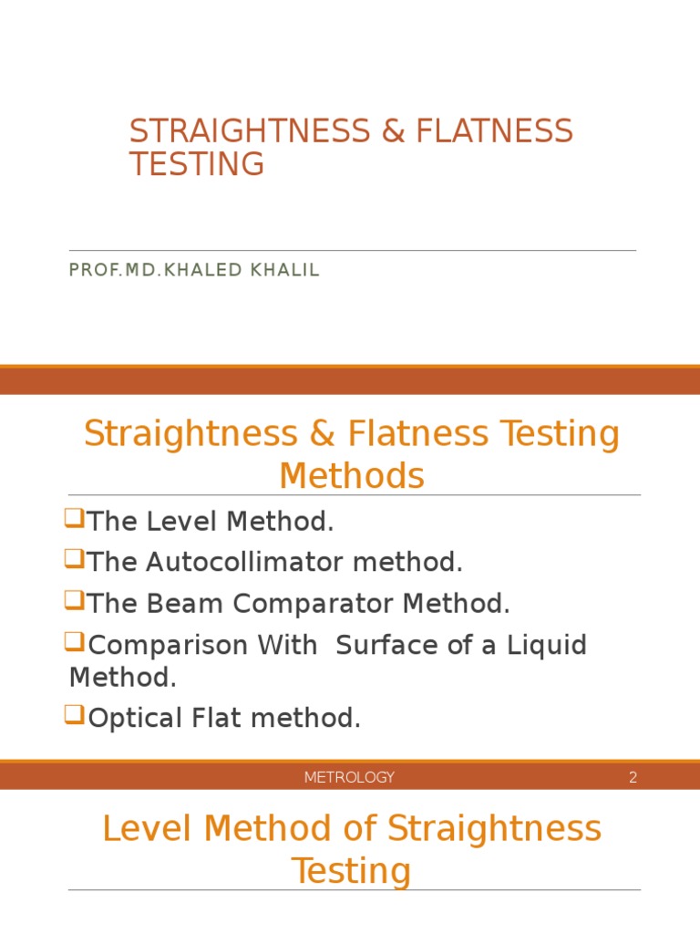 MQC Straightness & Flatness | PDF | Teaching Methods & Materials