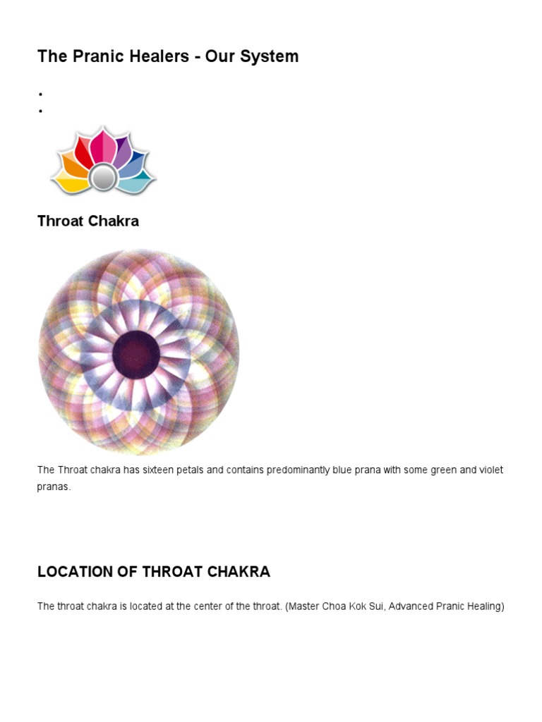 Throat Chakra: Functions and Healing | PDF | Chakra | Prana