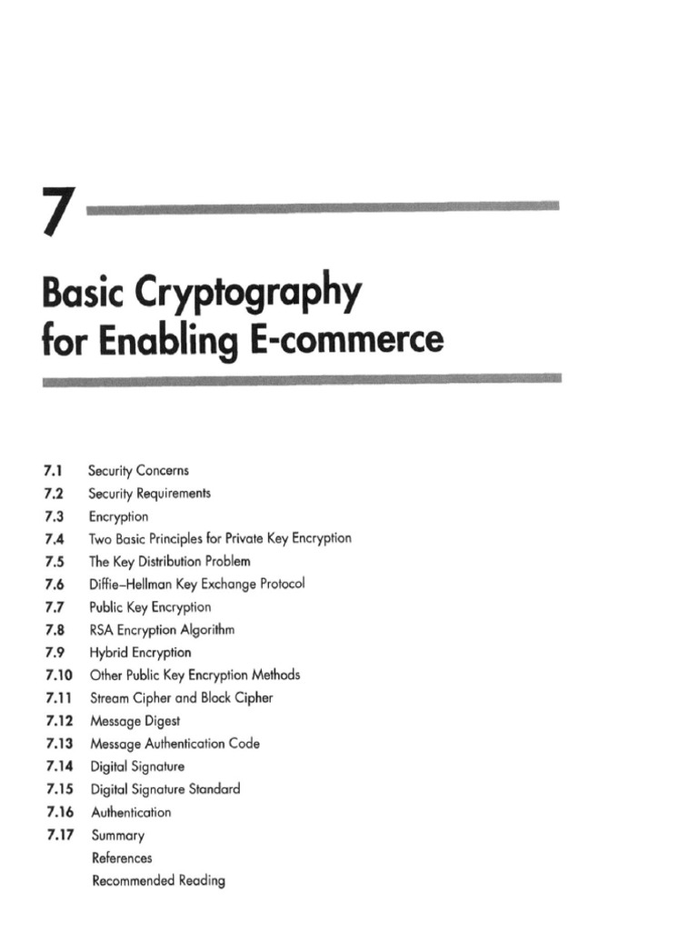 7 Basic Cryptography | PDF | Public Key Cryptography | Key (Cryptography)