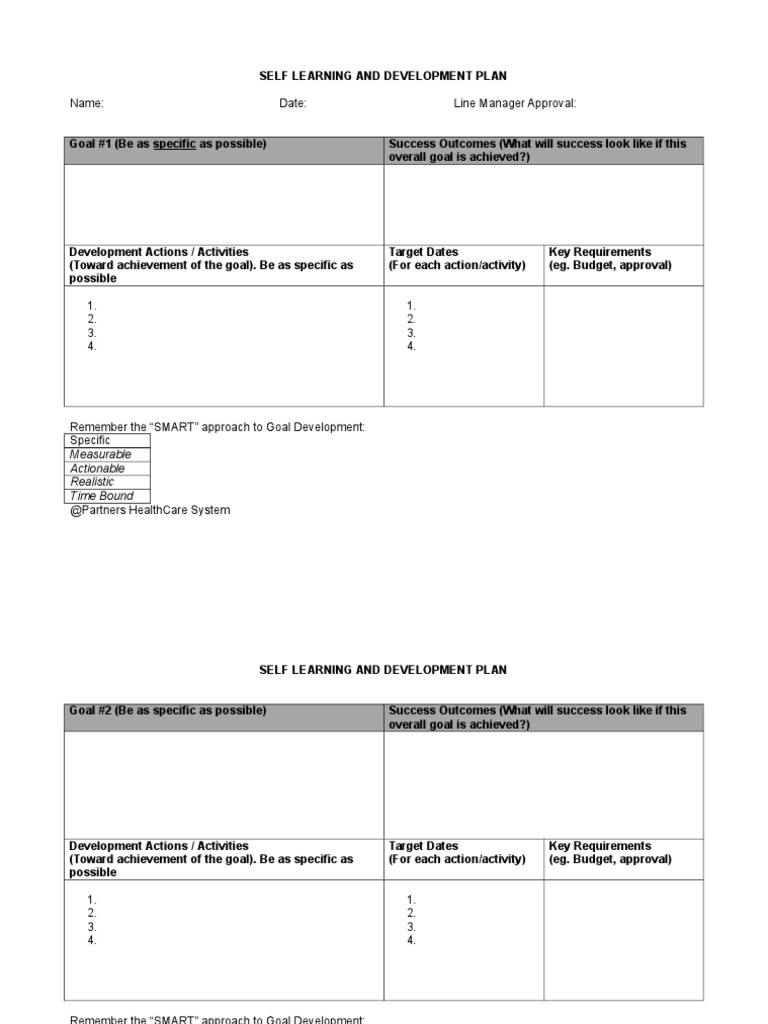 Self Learning and Development Plan | PDF