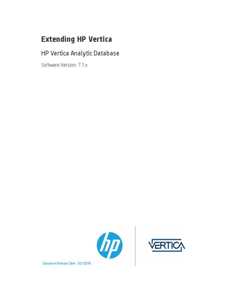 HP Vertica 7.1.x ExtendingHPVertica | PDF | Parameter (Computer Programming) | Library (Computing)