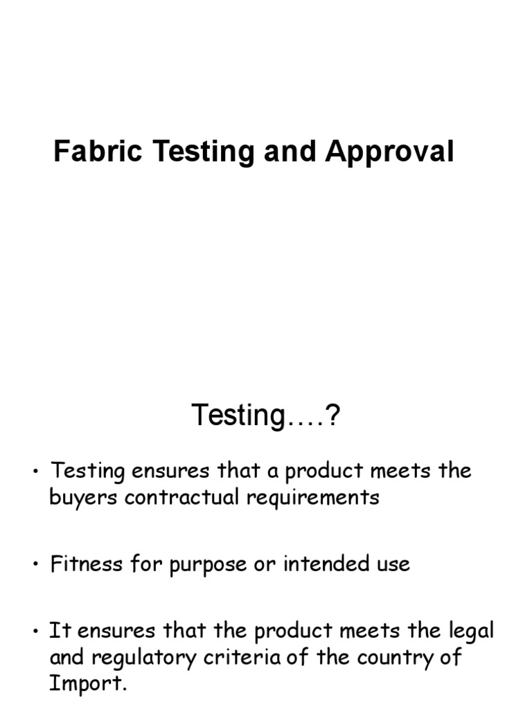 Fabric Testing Standards and Methods | PDF | Textiles | Yarn
