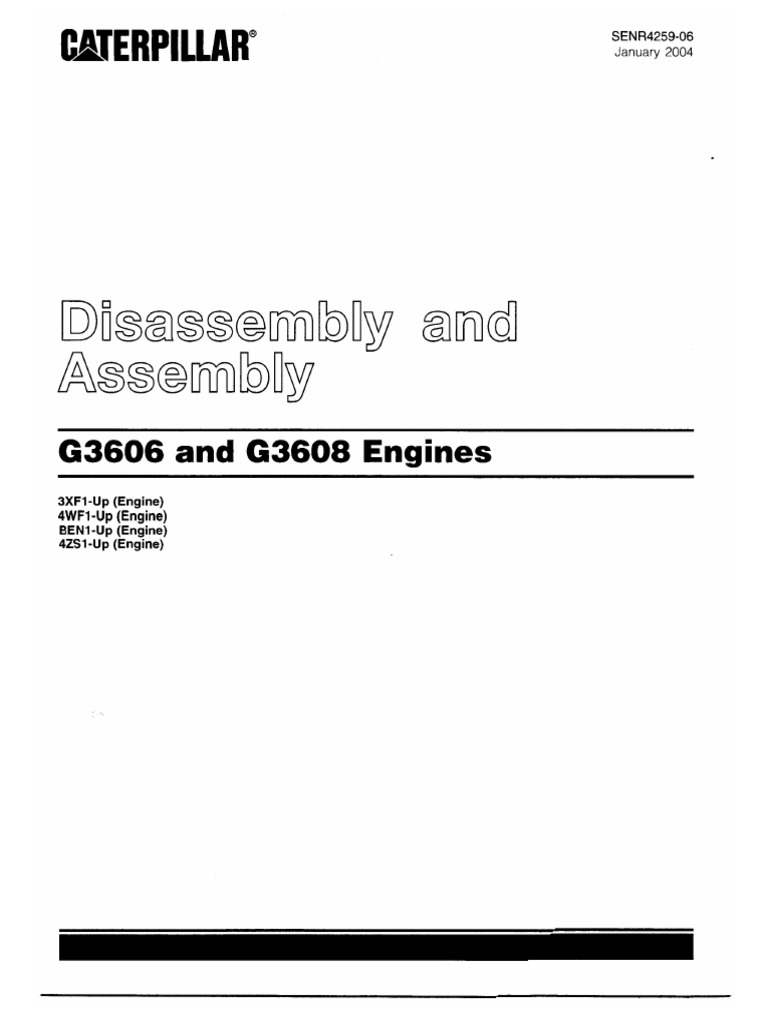 CAT3606 Disassembly and Assembly | PDF