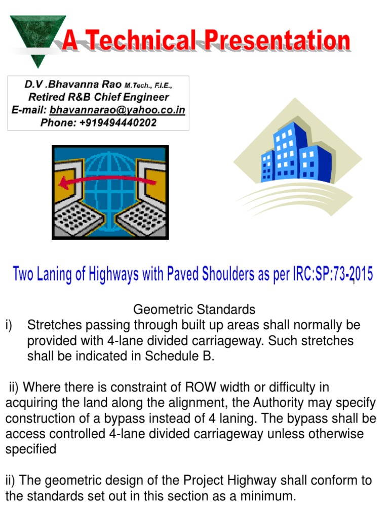 2 Lane Widening With Paved Shoulders | PDF | Road Surface | Traffic