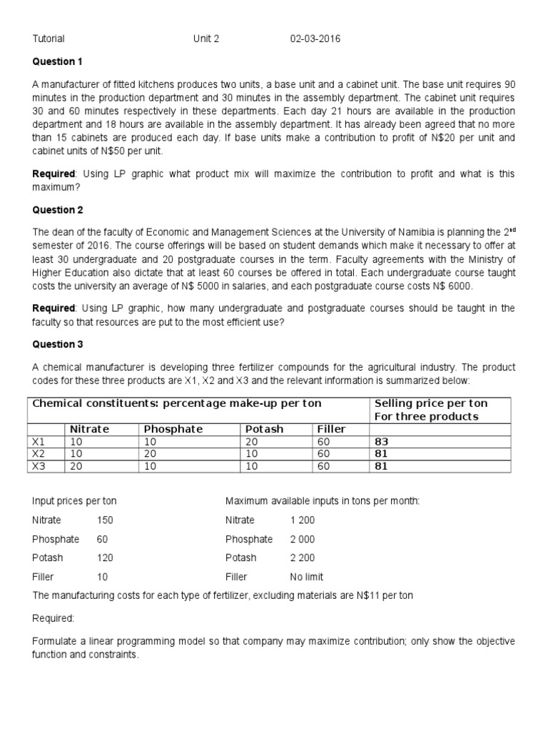 Linear Programming Optimization Guide | PDF