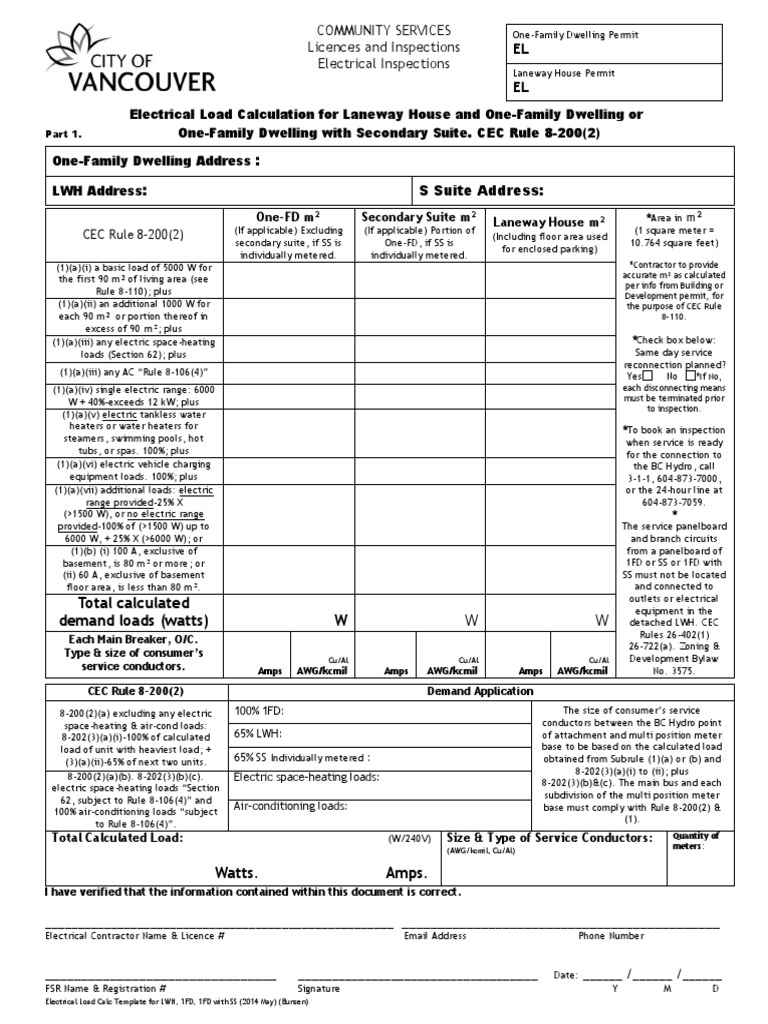Electric Load Calculation Residential | Water Heating | Electromagnetism