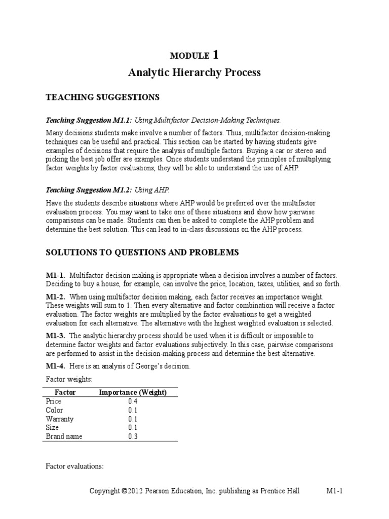 Rsh Qam11 Ism Mod01 Pdf Decision Making Analysis 