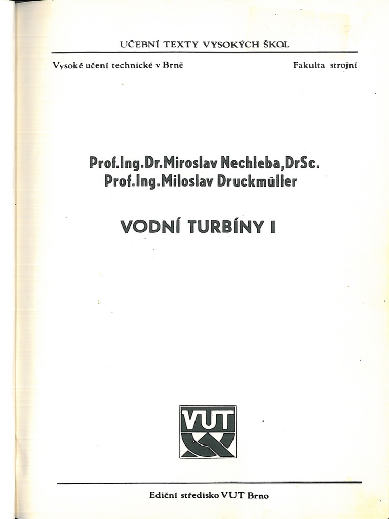 Nechleba - Vodné Turbíny I | PDF