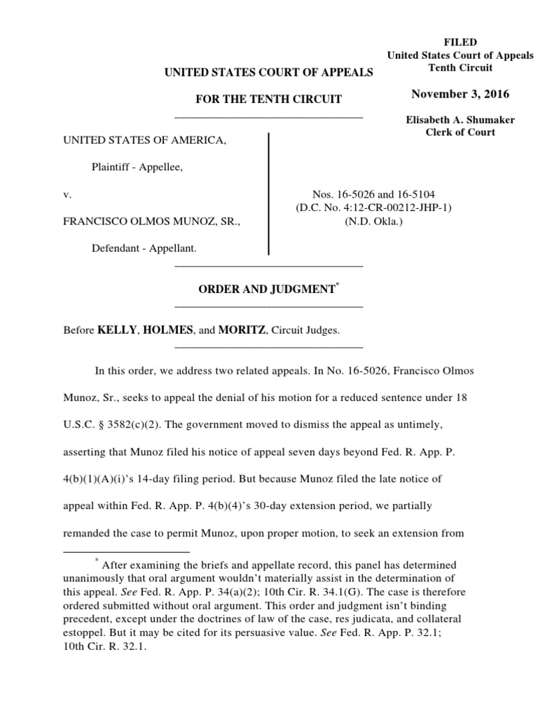 United States Court Of Appeals For The Tenth Circuit November 3 2016
