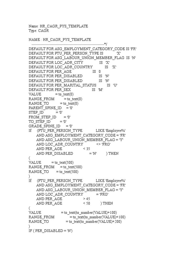 Formulas HR Payroll | PDF