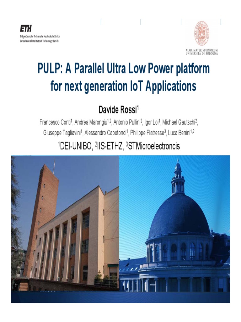 Pulp: A Parallel Ultra Low Power Platform For Next Generation Iot Applications | PDF | Parallel ...