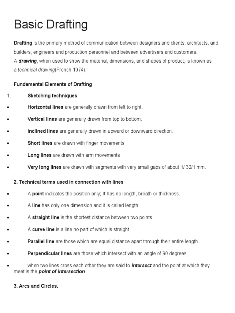 Basic Drafting | PDF