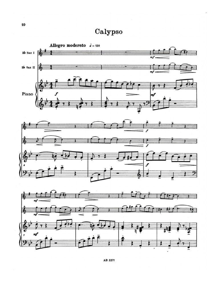 Calypso Piano | PDF