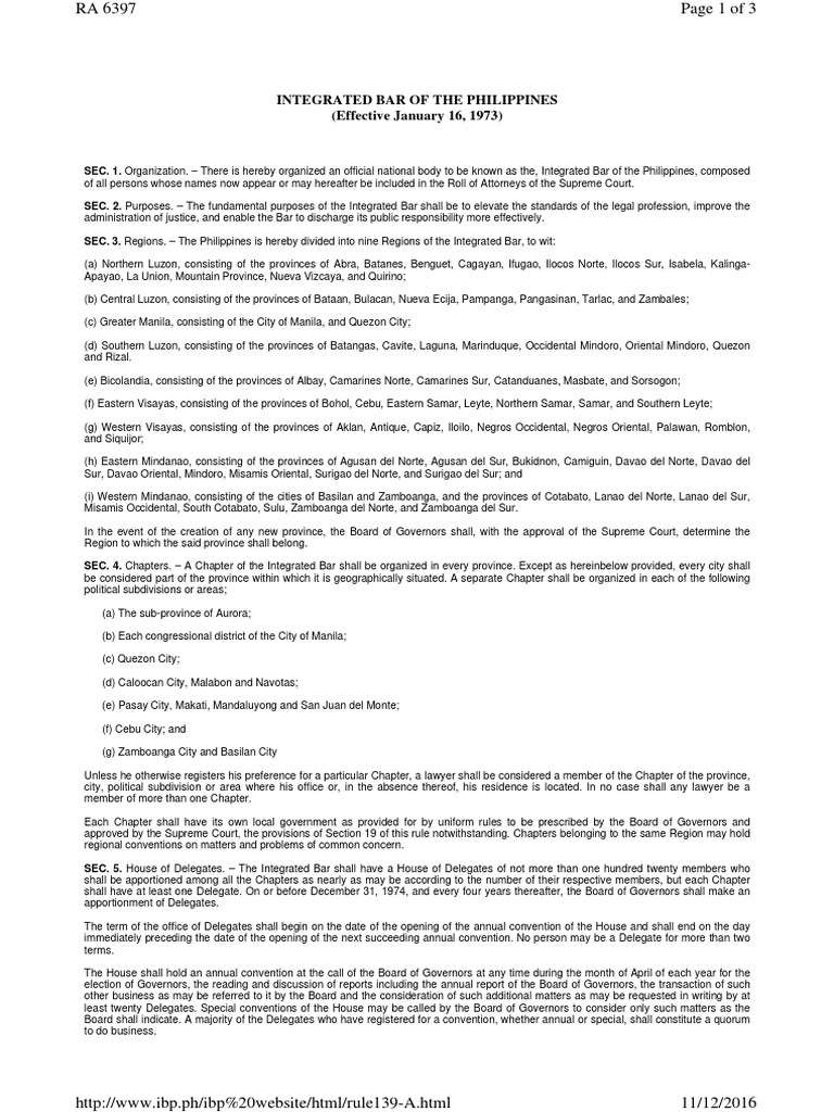 Rule 139-A IBP | PDF | Luzon | Board Of Directors