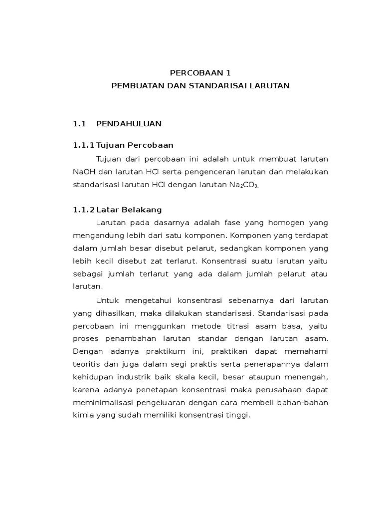 Standarisasi Larutan | PDF
