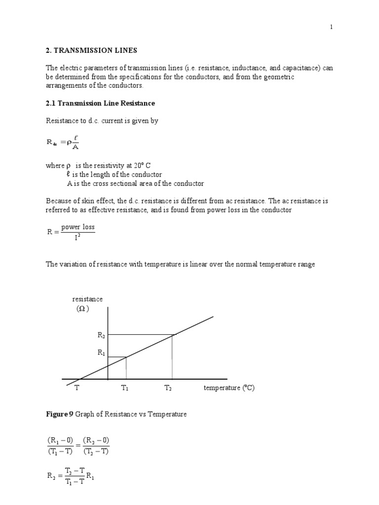 Transmission Lines Characteristics | PDF | Capacitor | Electrical Resistivity And Conductivity