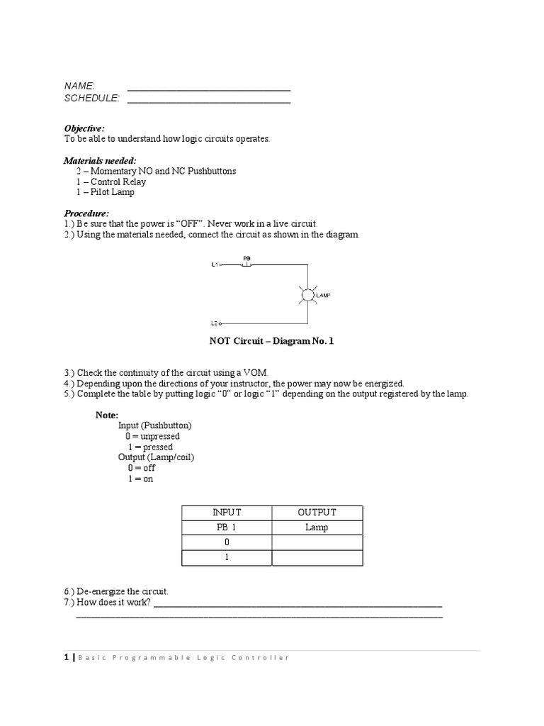 Basic Programmable Logic Controller | PDF
