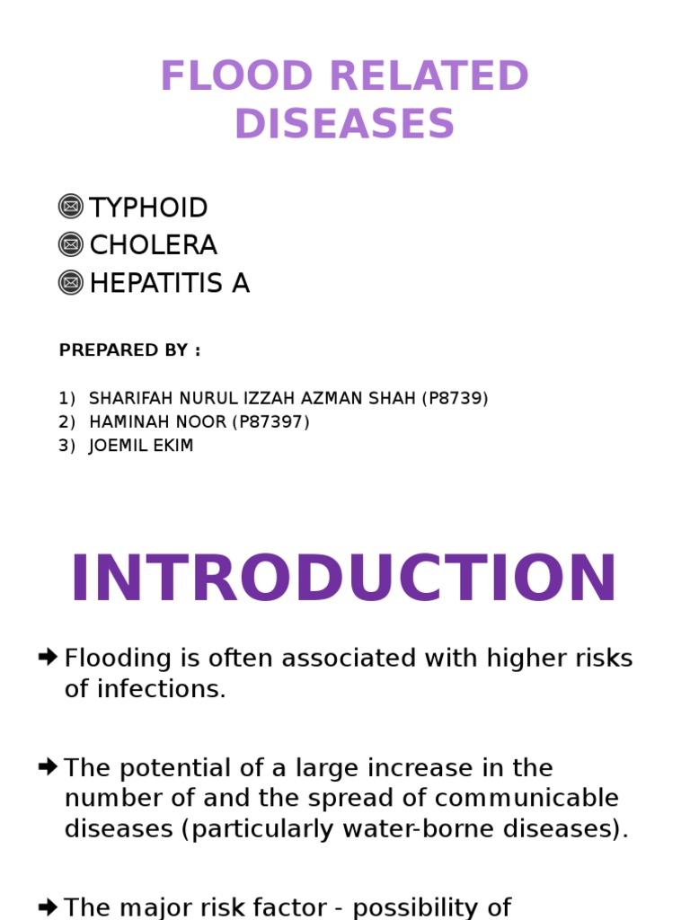 Slide Presentation Flood Related Disease | PDF | Infection | Clinical ...
