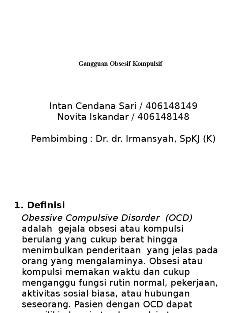 Ocd | PDF | Pengembangan Diri | Sains & Matematika