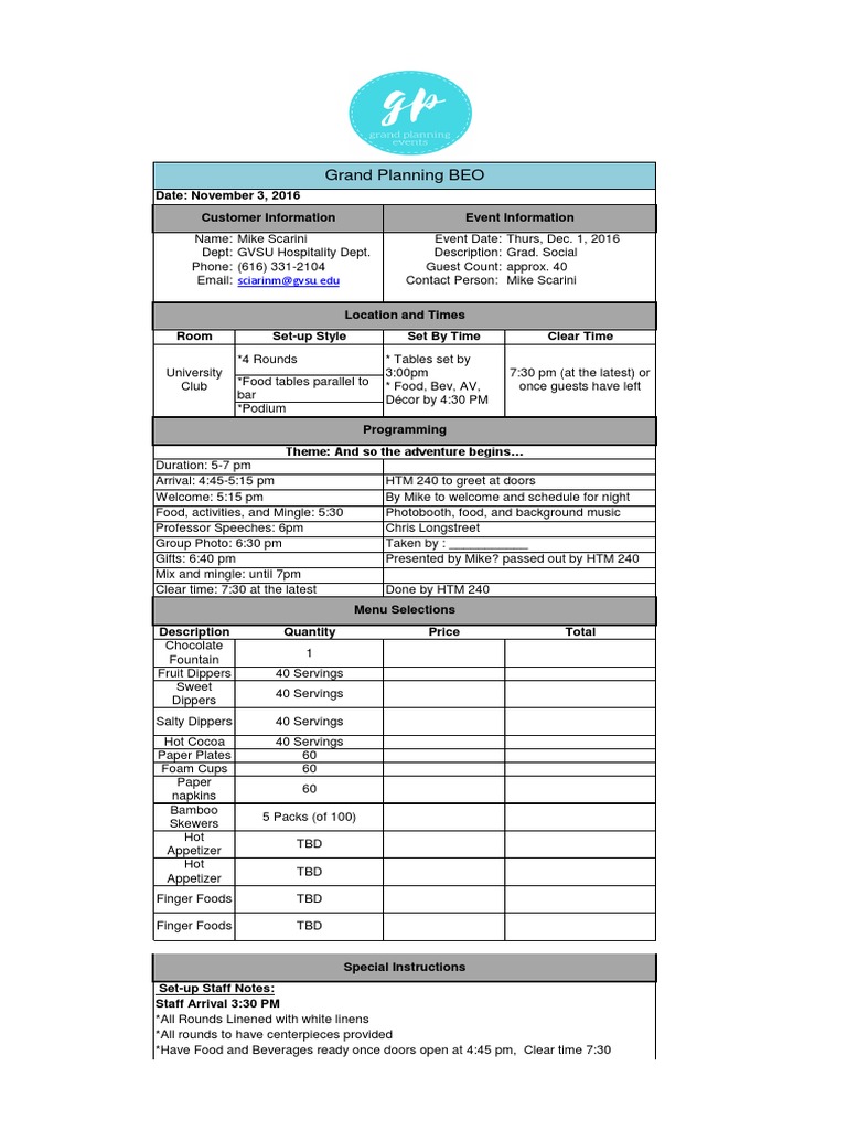 Grand Planning Beo | PDF