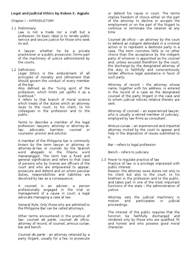 Legal and Judicial Ethics | PDF | Barrister | Lawyer