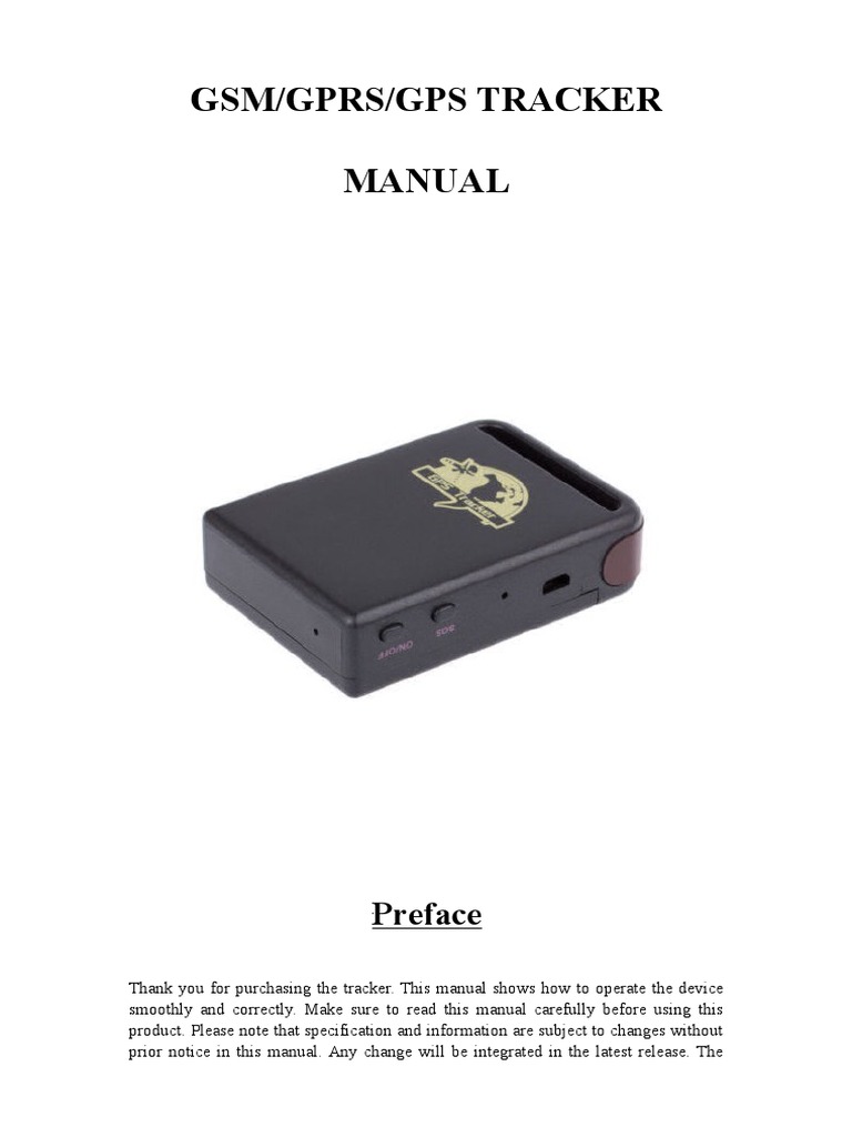 TK102B GPS Tracker User Manual | PDF | General Packet Radio Service ...