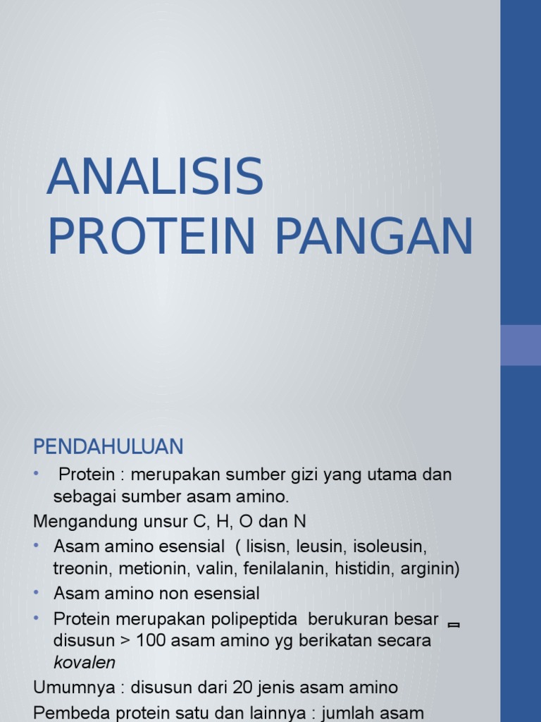 Analisis Protein Pangan | PDF