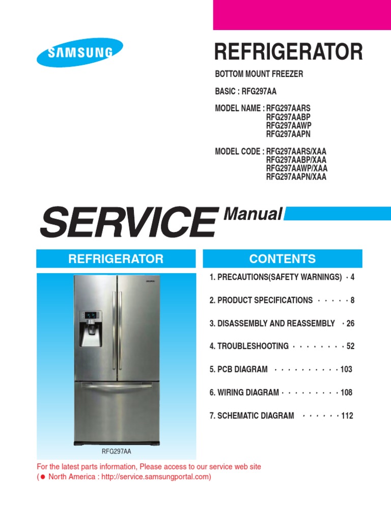 Rfg297aa Samsung Refrigerator | PDF | Computers | Technology & Engineering