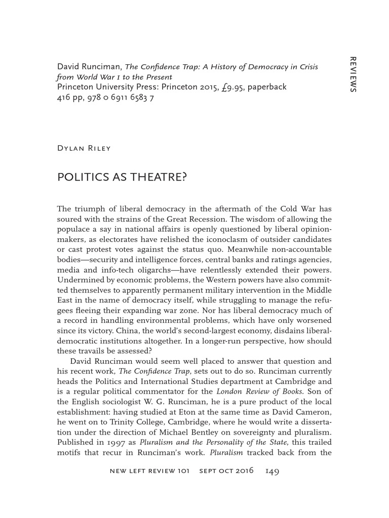 Politics As Theater | PDF | Alexis De Tocqueville