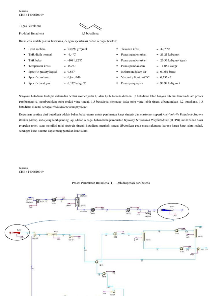 Proses Produksi Butadiena | PDF