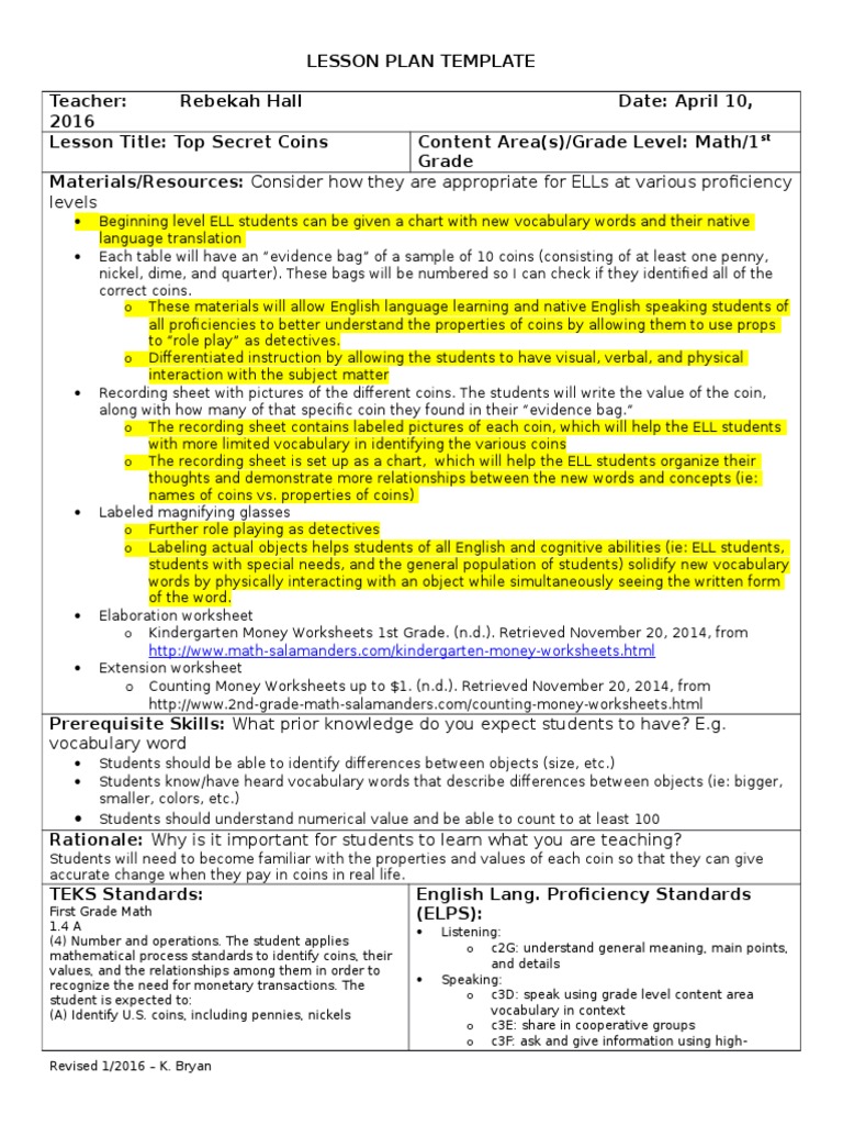 Final Lesson Plan | PDF | Lesson Plan | Educational Assessment
