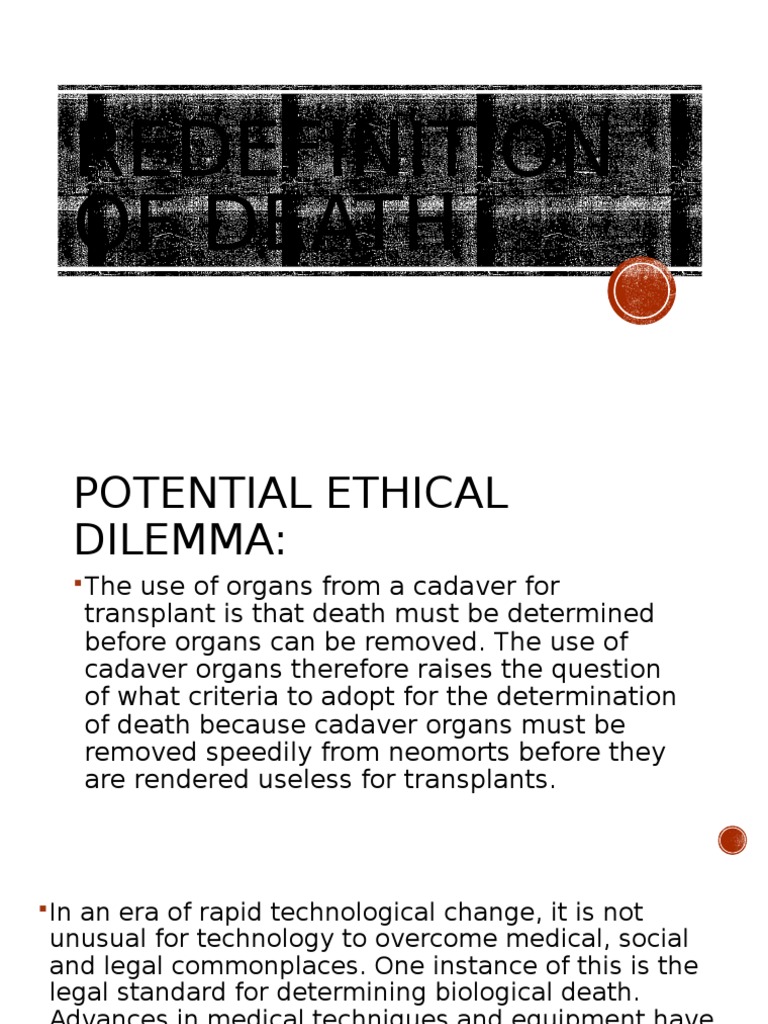 Legal Standards for Death and Organ Donation | PDF | Organ Donation ...