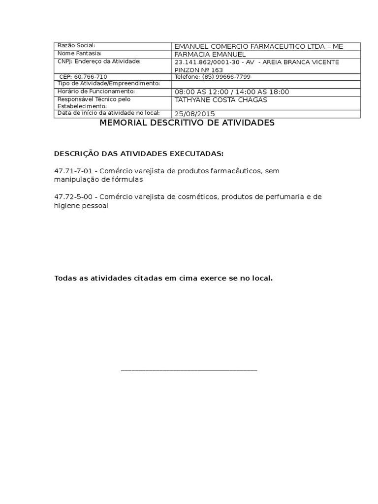 Memorial Farmacia | PDF