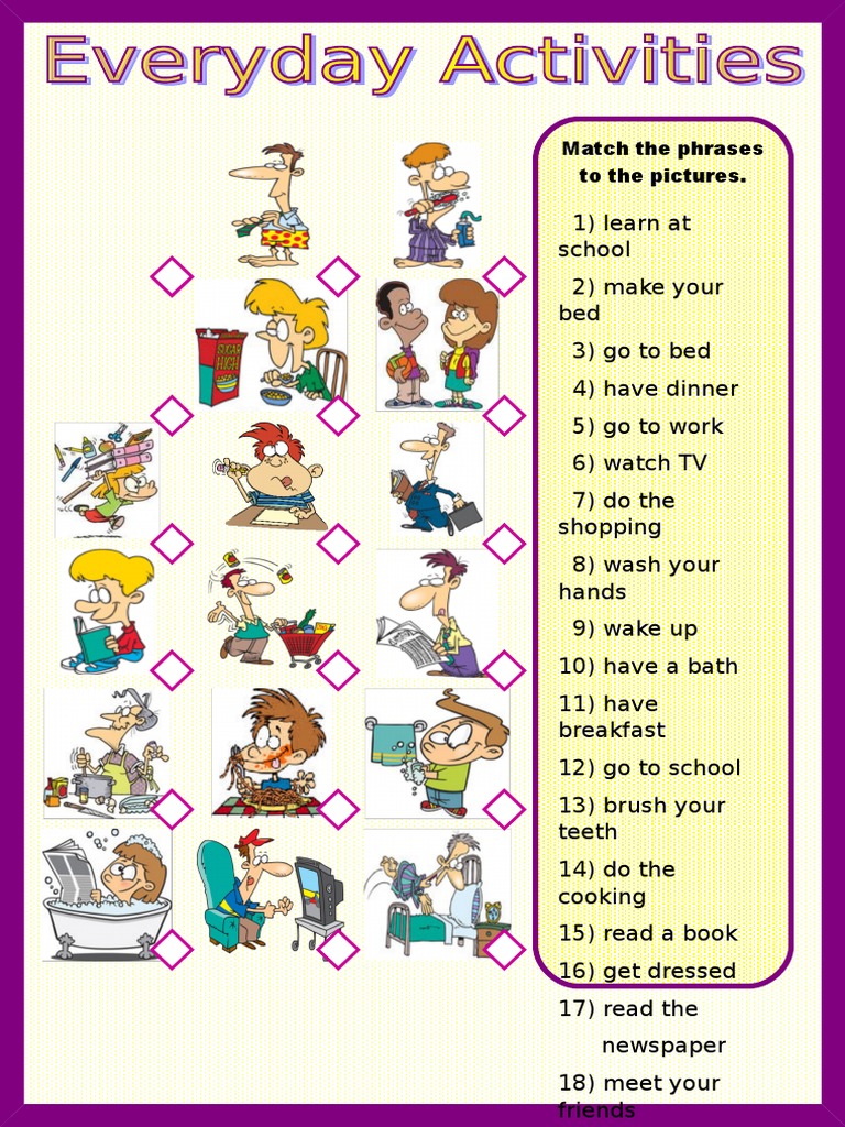 Everyday Activities | PDF | Foreign Language Studies